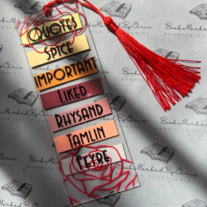 Book Annotating Book Mark//acrylic Bookmark, Sticky Tabs, Annotation ...