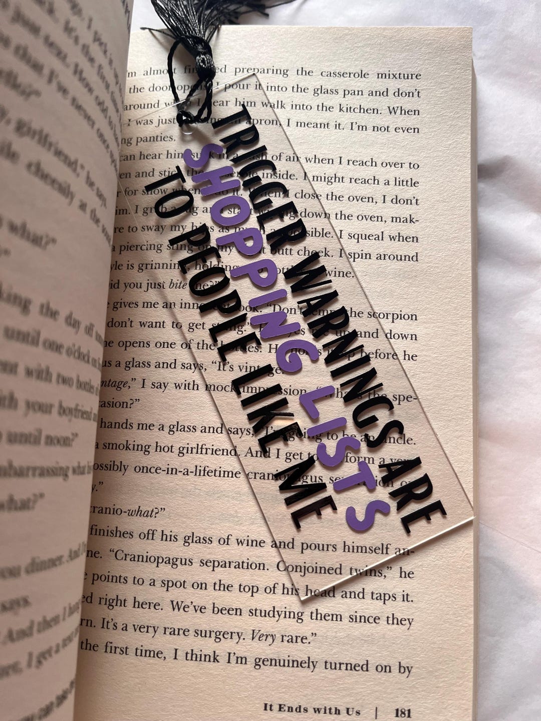 Trigger Warning Bookmark// Bookish Gifts,book Mark,literary Gift ...