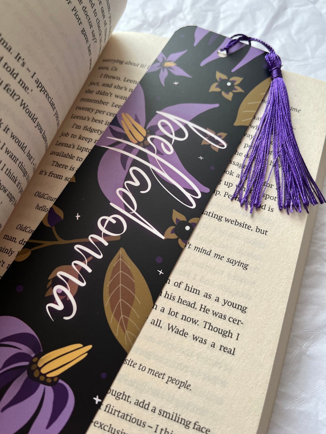 Belladonna Bookmark// Bookish Accessory, Reader Gift, Bookworm ...
