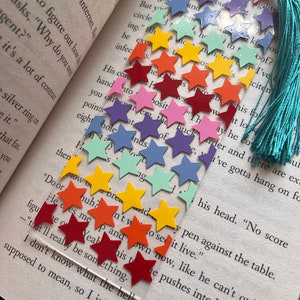 Rainbow Stars Bookmark// Cute Bookmarks, Book Lover Gift, Bookworm Gift ...