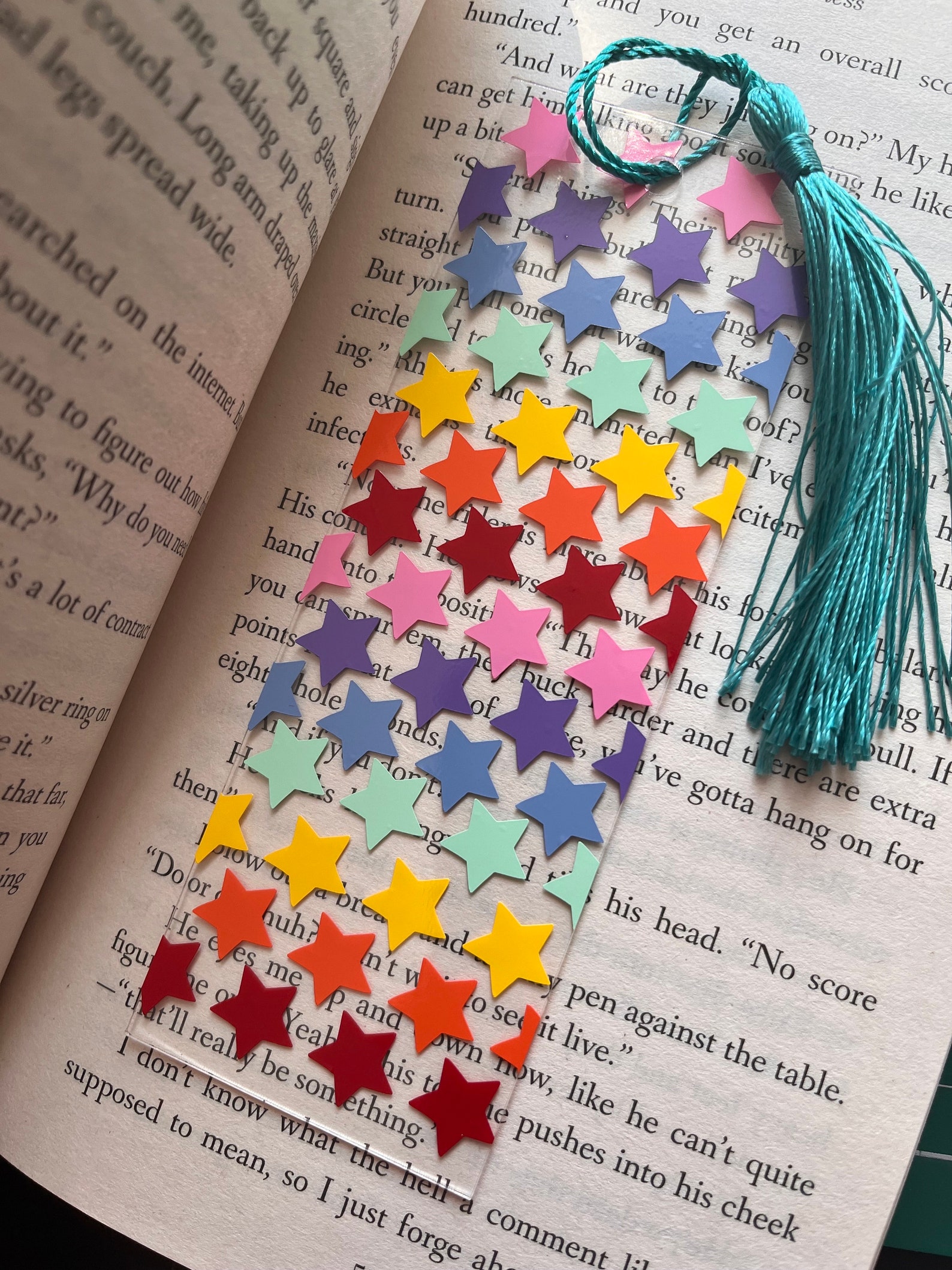 Rainbow Stars Bookmark// Cute Bookmarks, Book Lover Gift, Bookworm Gift ...