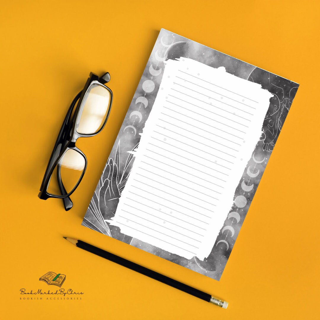 Witchy Stationary, Notepad // Witchy, Notebook Lined,cute Desk Pad, A5 ...