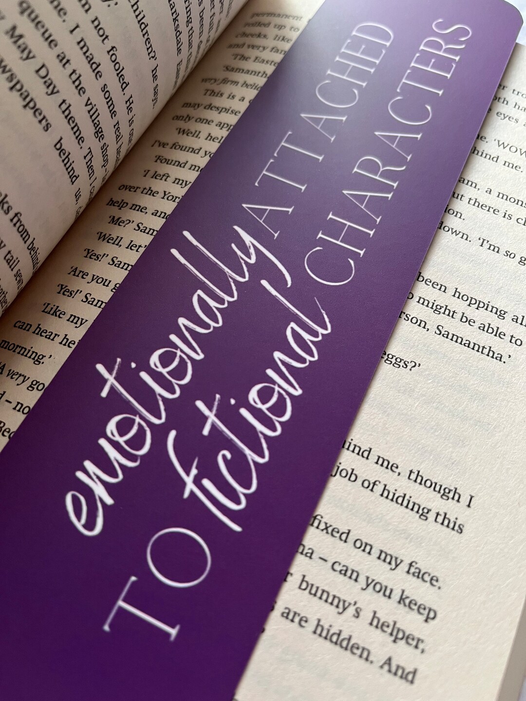 Emotionally Attached to Fictional Characters Bookmark// Funny Bookmark ...