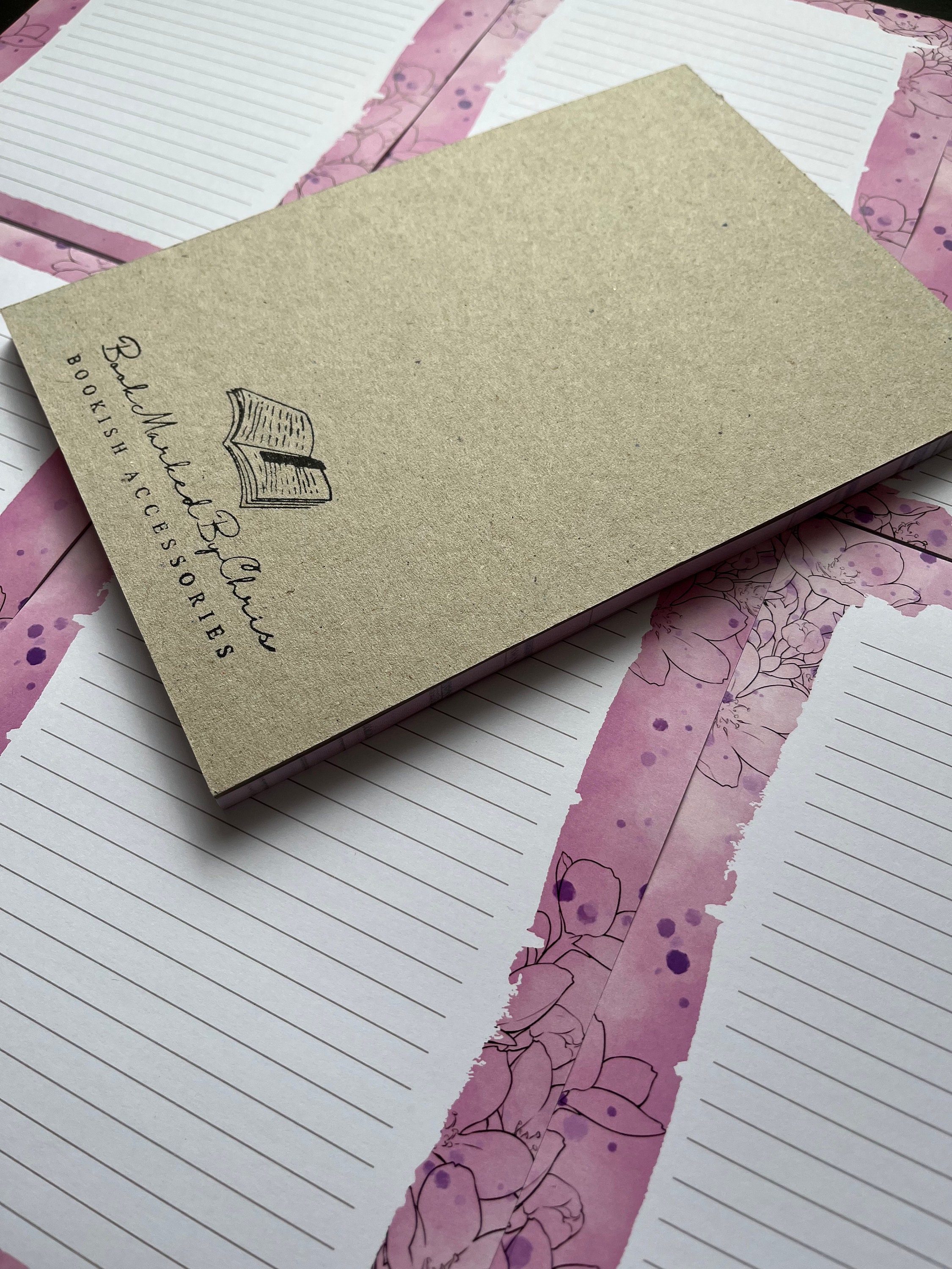 Cherry Blossom Notepad//cute Notepad Stationary Desk Pad - Etsy UK