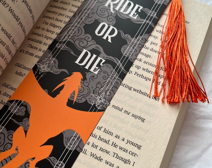 Ride or Die Bookmark//fourth Wing, Fantasy Reader, Booklover Gifts ...