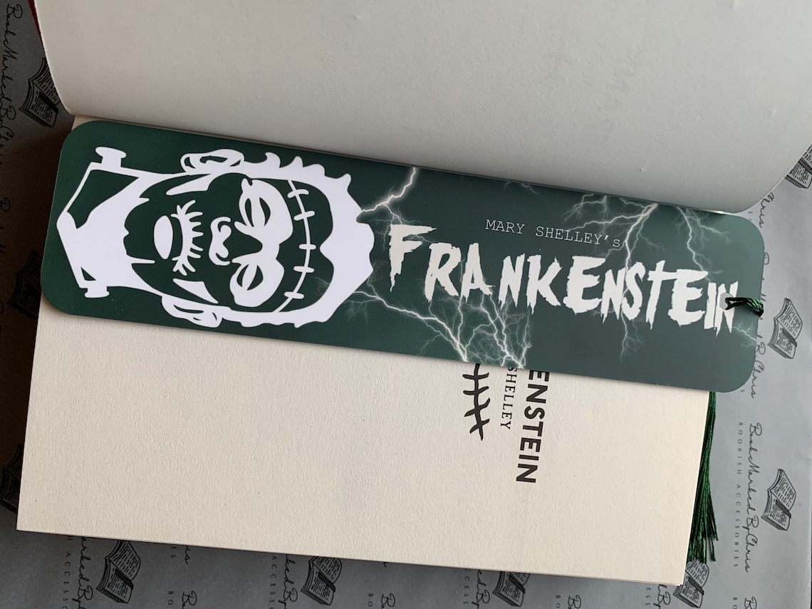 Frankenstein Bookmark, Gothic Horror, Bookish Stationery - Etsy