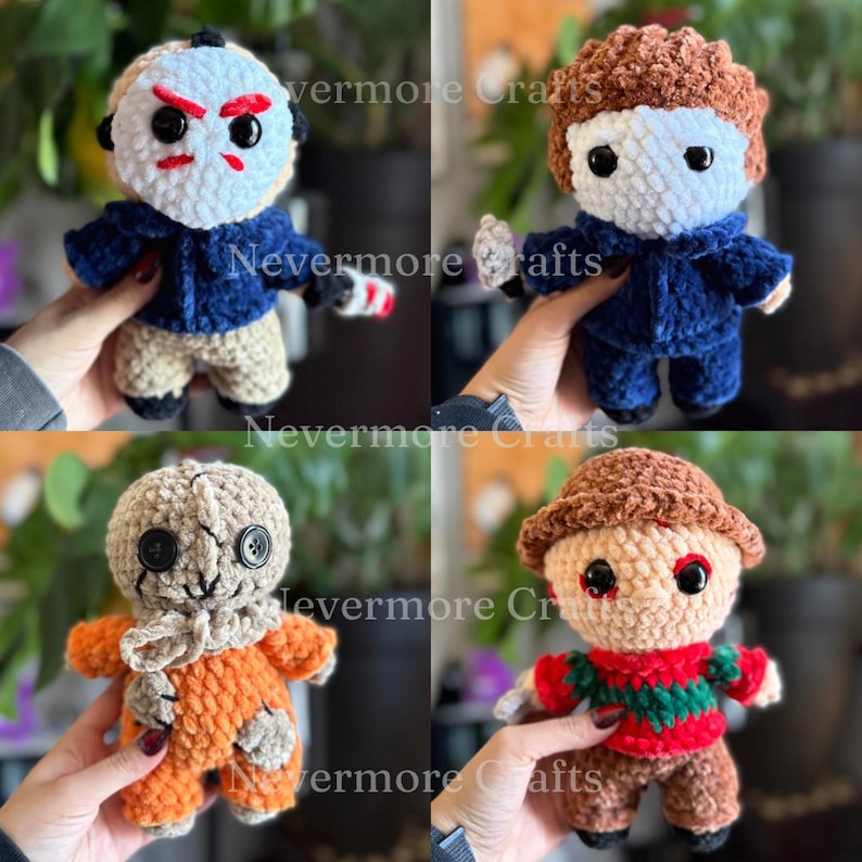 Handmade Crocheted Horror Movie Icon Inspired Plushies - Etsy