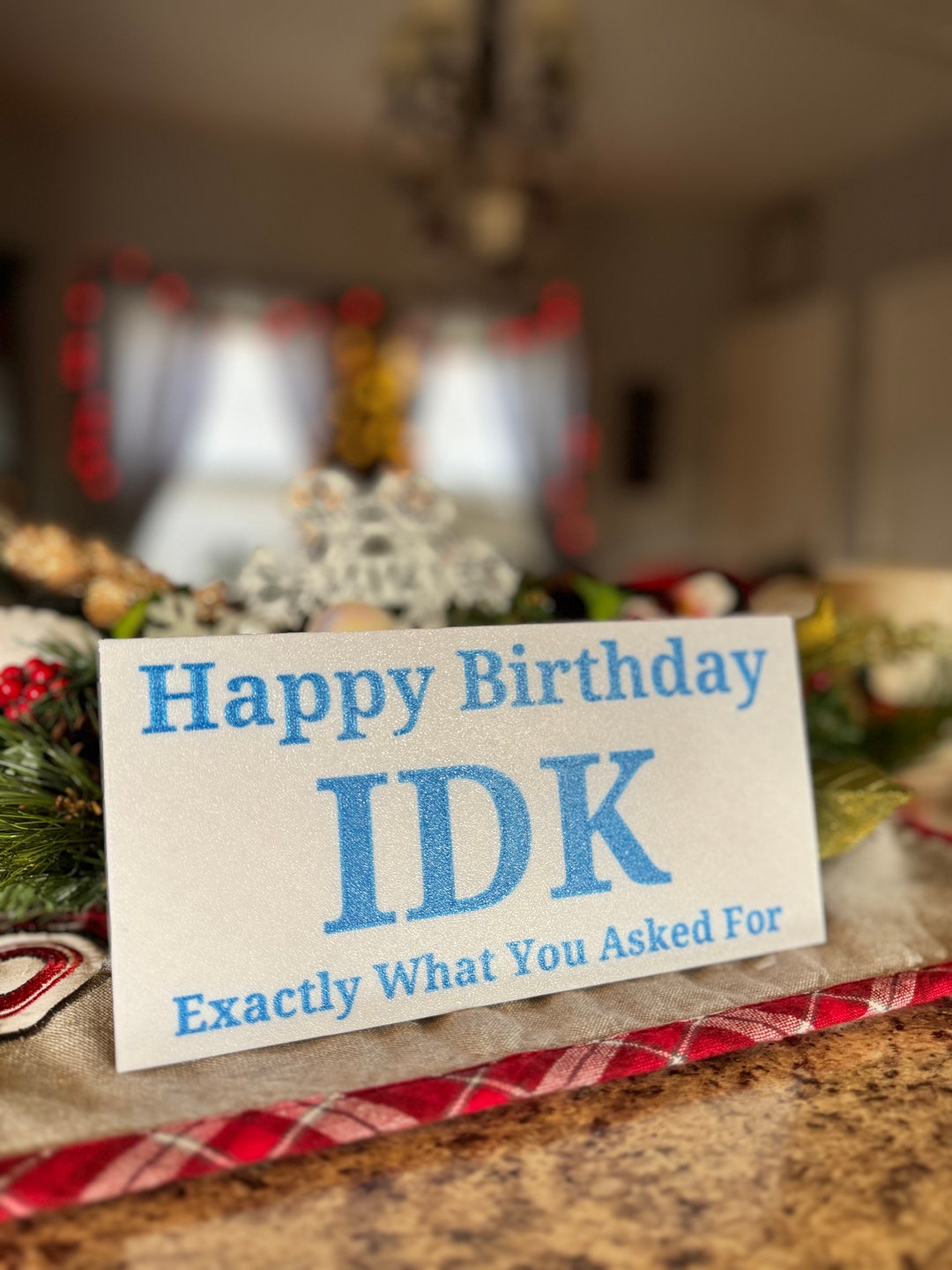 Happy Birthday "idk" (flush Lettering) - Etsy