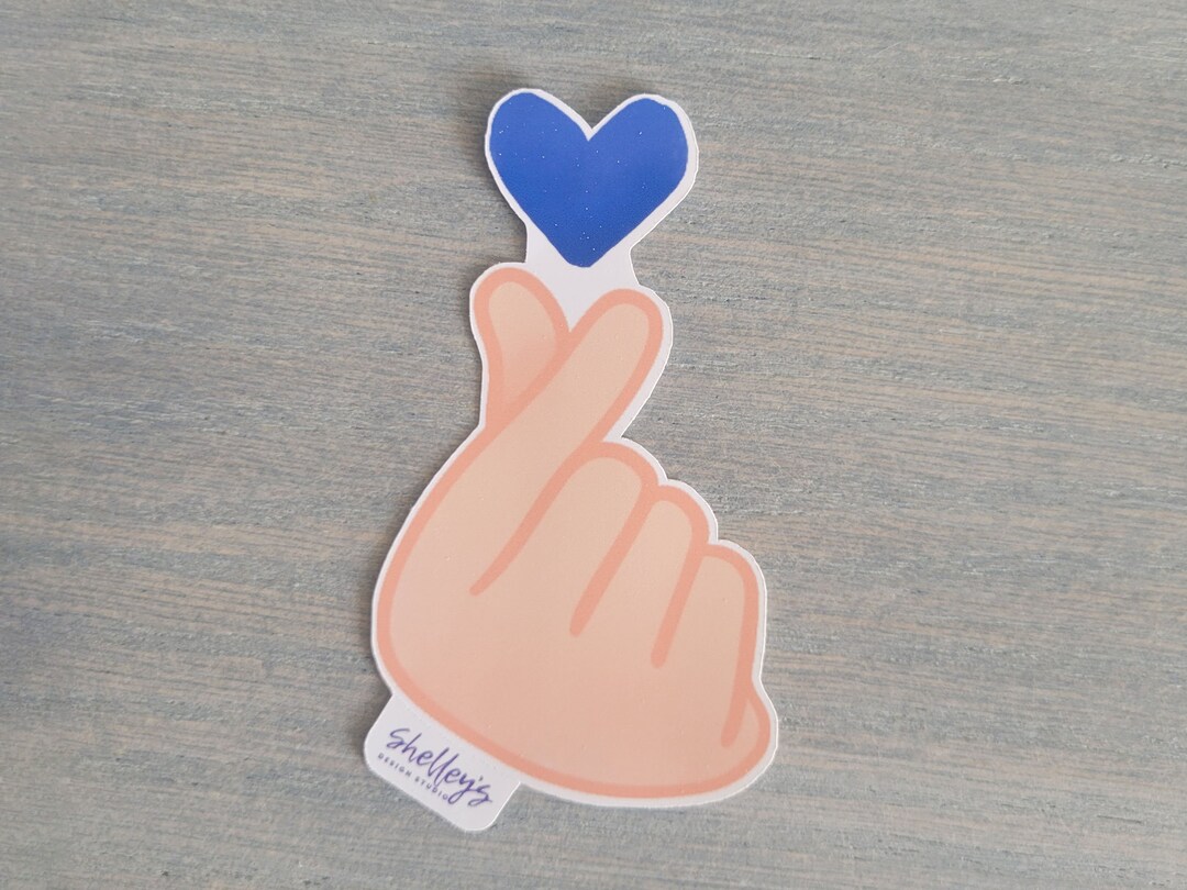 Korean Heart Sticker, Laptop Stickers, Water Bottle Stickers, Tumbler ...