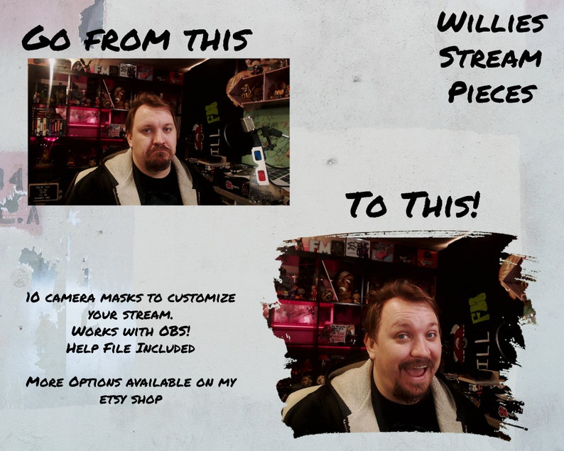 Twitch Cam Masks - GRUNGE & GRITTY Square Pack. 10 Web Cam Masks for ...