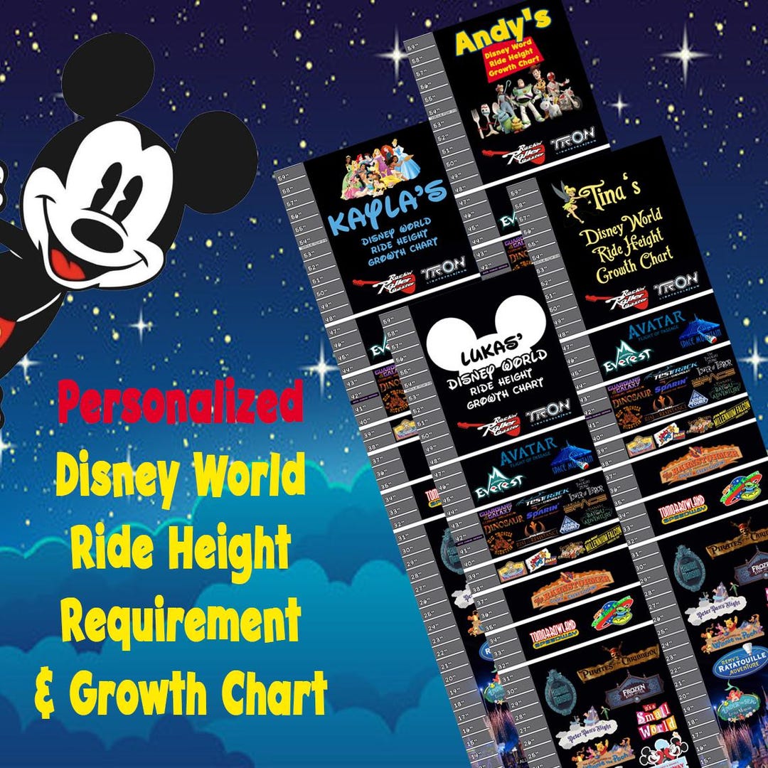 Personalized With Name Disney World Ride Height Requirements Poster and ...