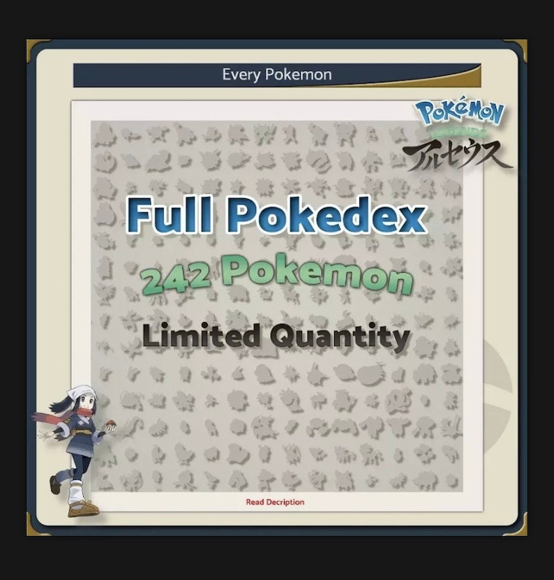 Pokemon Legends Arceus Complete Pokedex Perfect Stats | Etsy