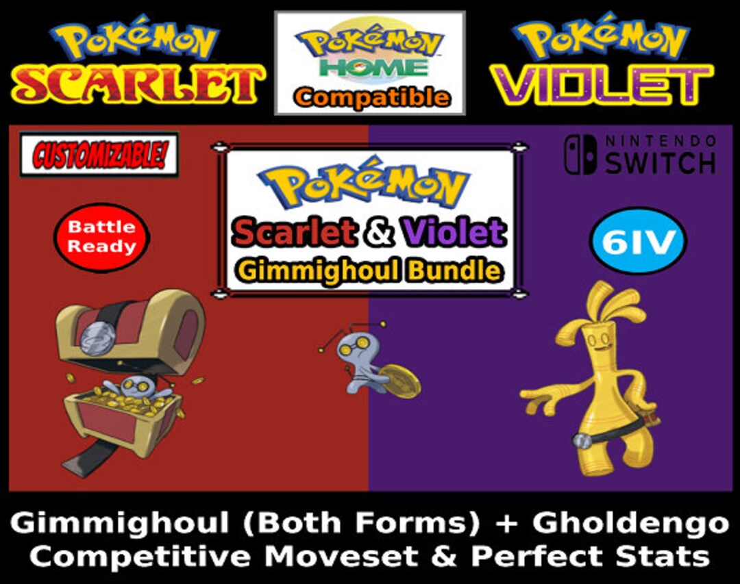 Gimmighoul Bundle All Forms Pokemon Scarlet Violet Fast Delivery - Etsy