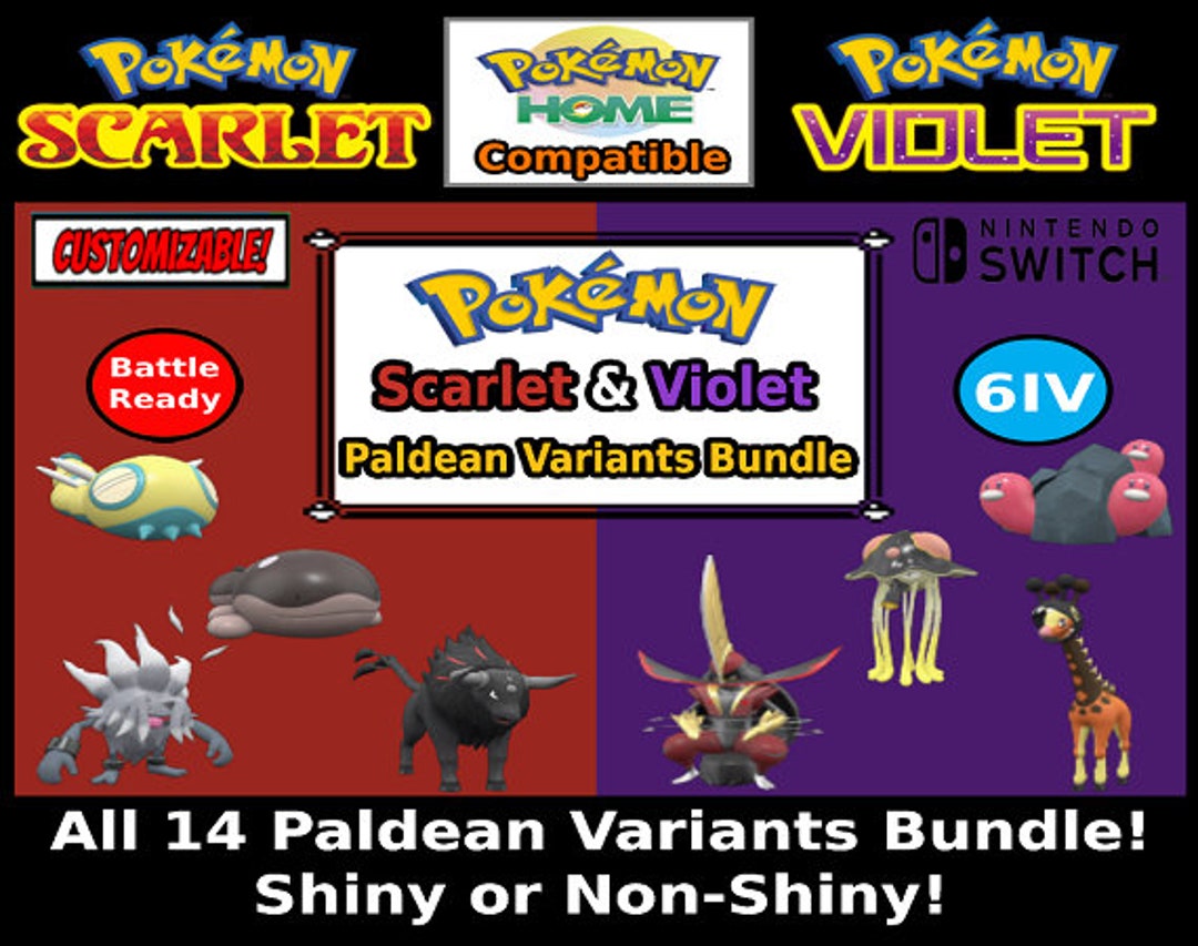 Paldean Variants Bundle Pokemon Scarlet Violet Fast - Etsy