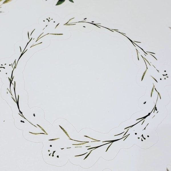 Floral Wreath Decal - Etsy