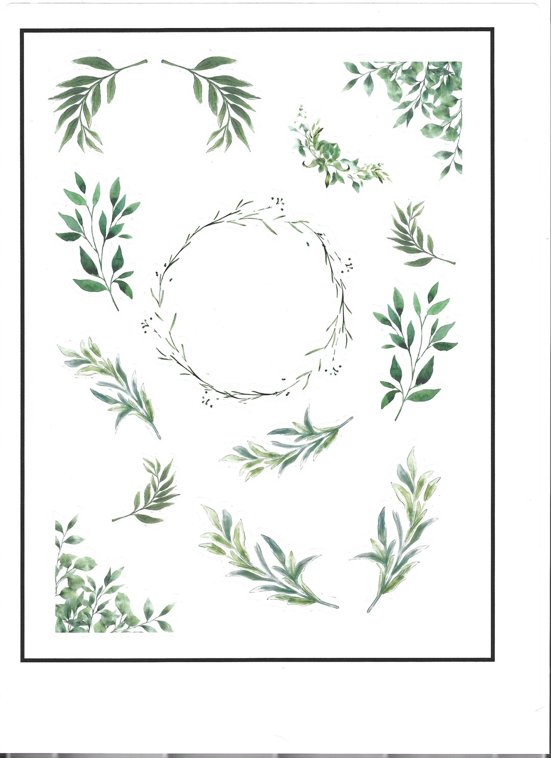 Greenery Sticker Set Plants & Leaves Green Plant Stickers 13 Plant ...