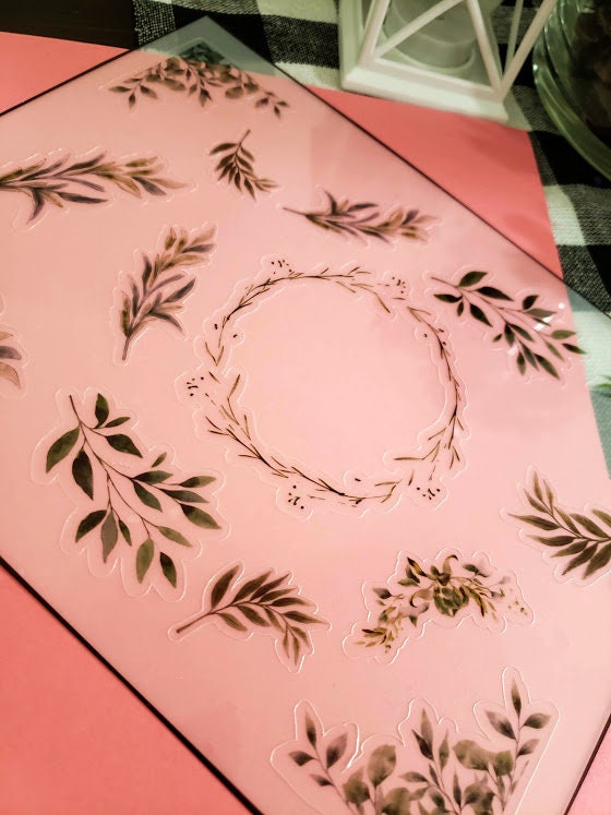 Greenery Sticker Set Plants & Leaves Green Plant Stickers 13 Plant ...