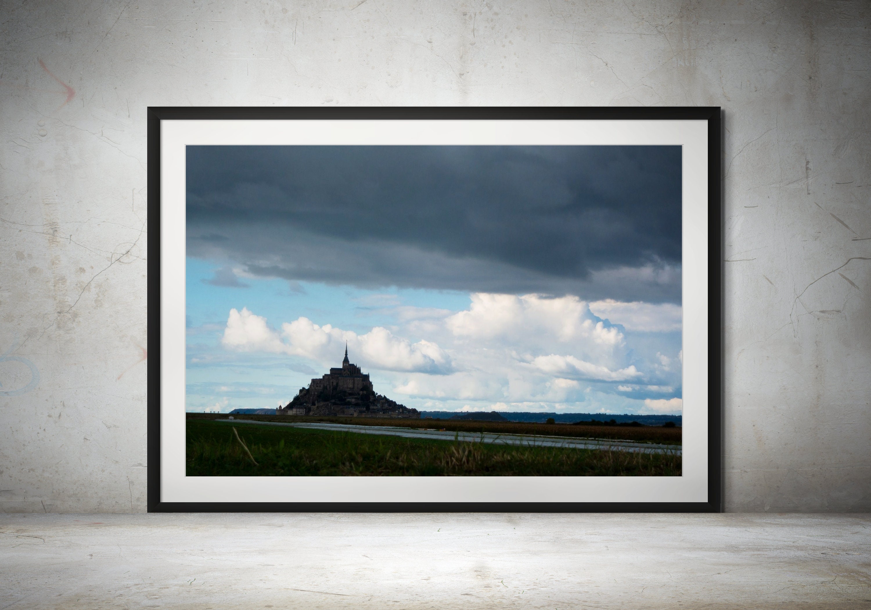 Mont Saint Michel Abbey Silhouette - Color Landscape Photography Print ...