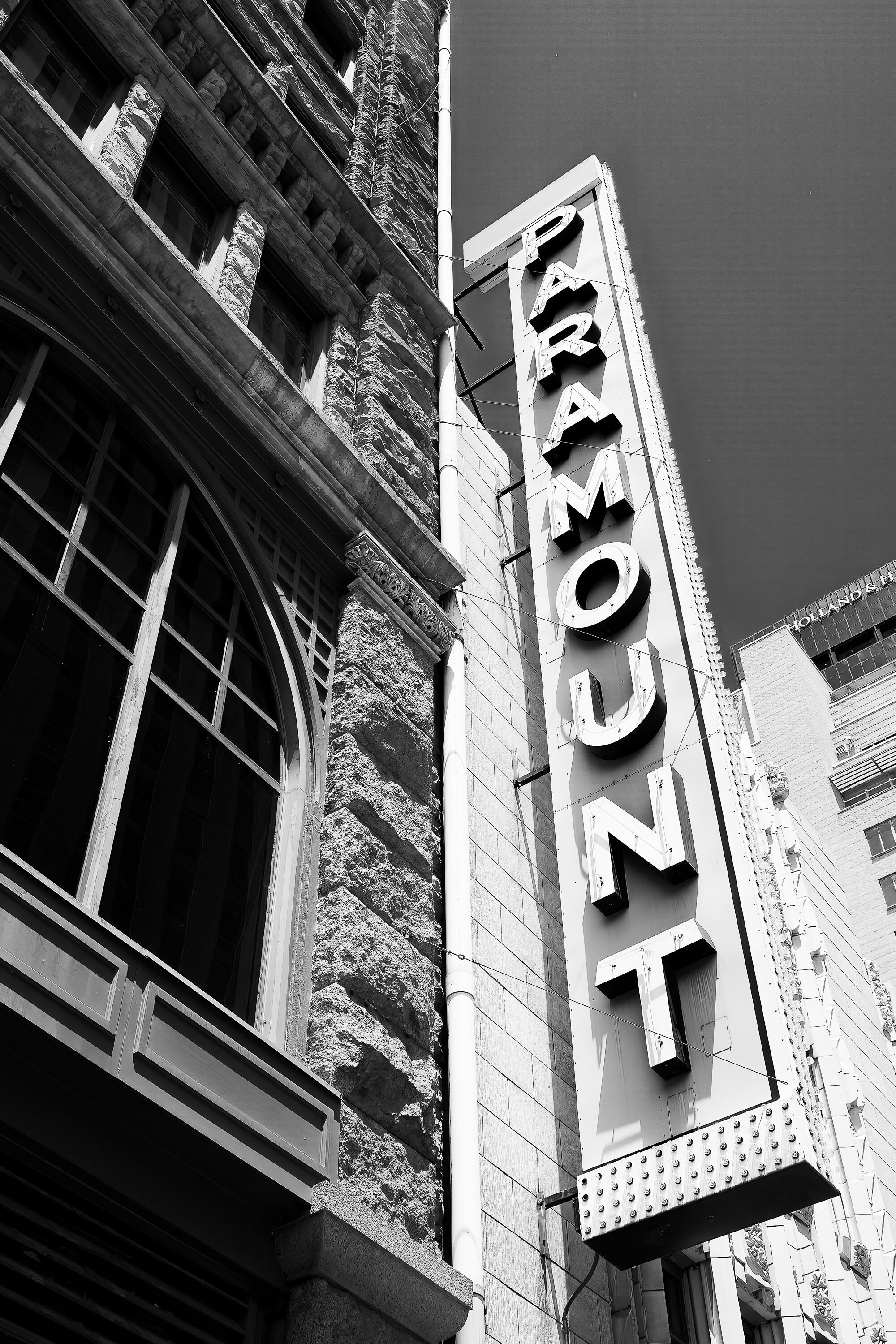 Historic Paramount Theater Sign Photography, Black and White Denver Art ...