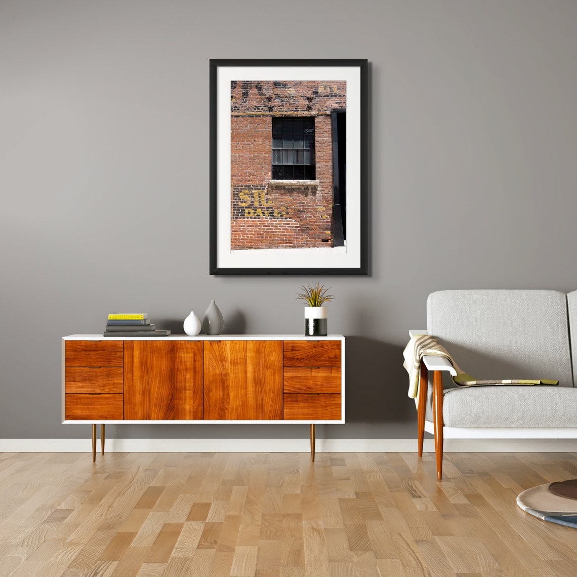 Historic Denver Lodo Building Weathered Brick Wall With Vintage ...