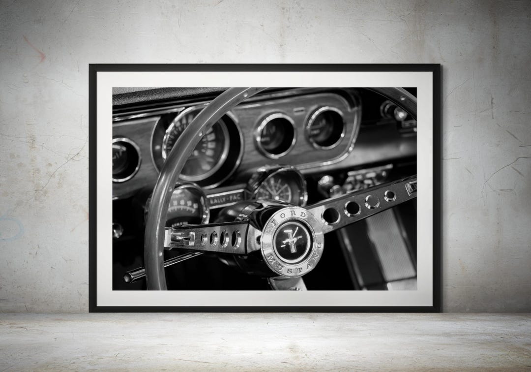 1965 Ford Mustang GT Dashboard Print- Classic Car Photography, Vintage ...