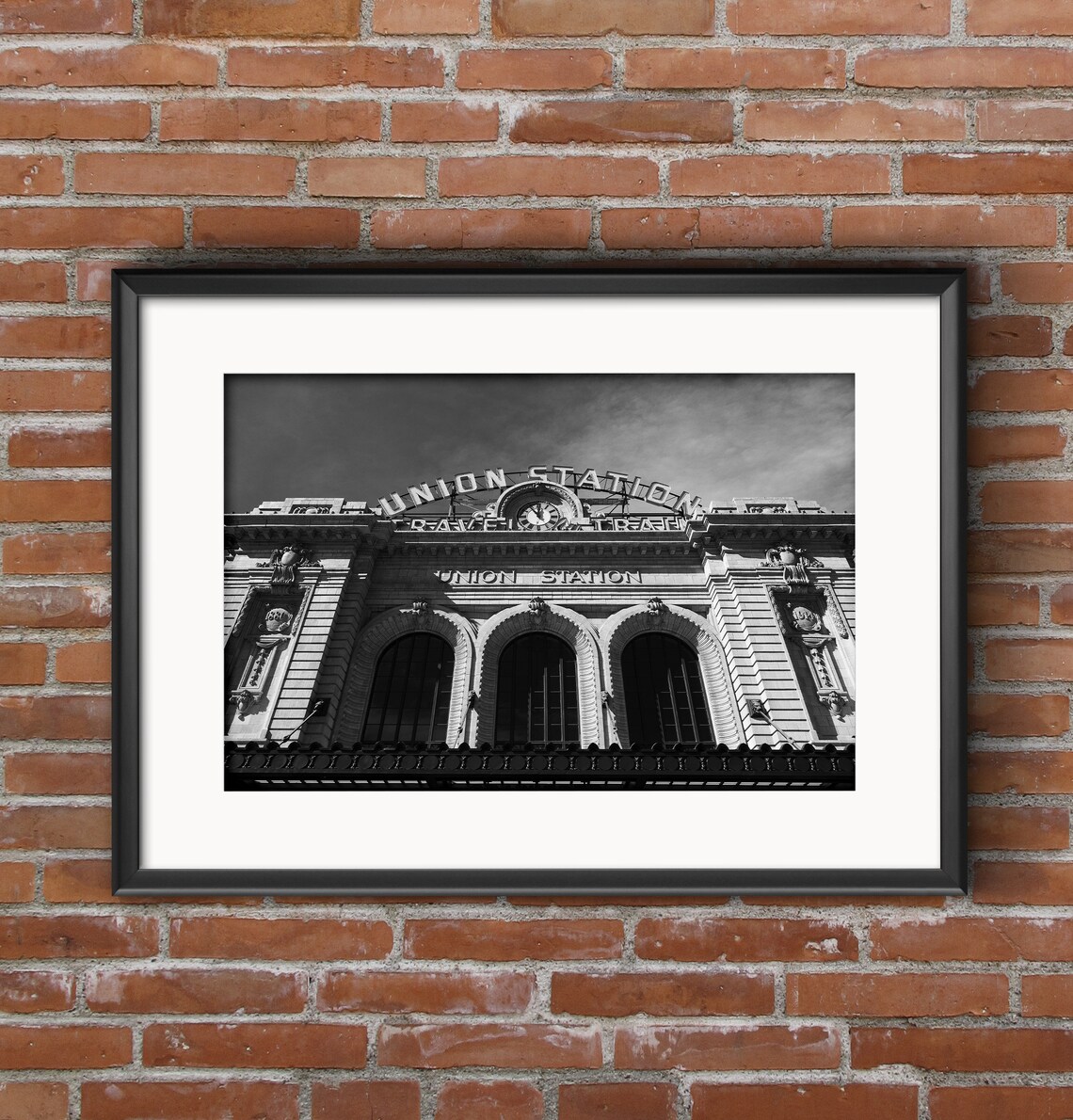 Downtown Denver Icon: Union Station Black & White Print Dramatic ...