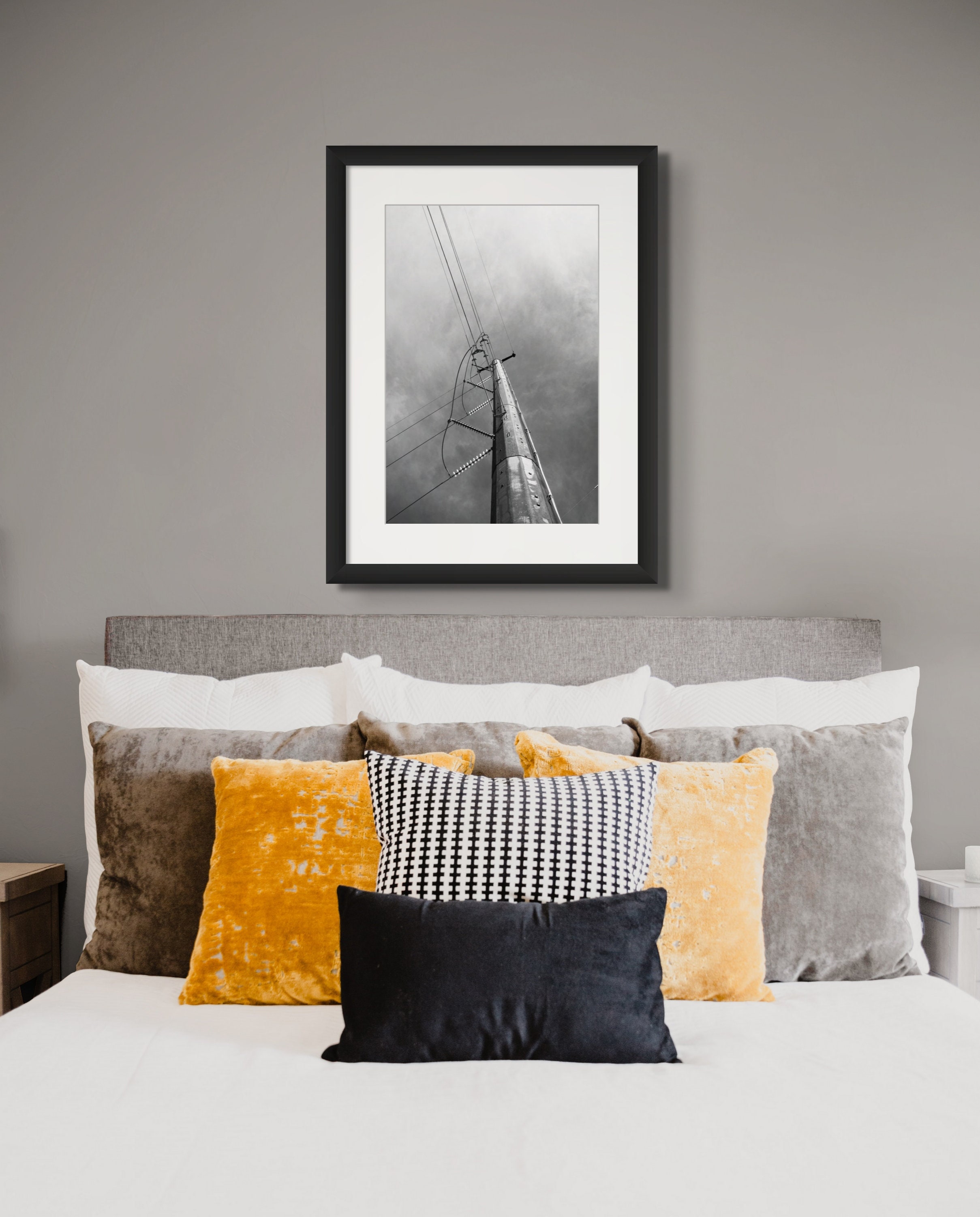 Boulder Colorado Industrial Utility Pole Fine Art Print, Black and ...