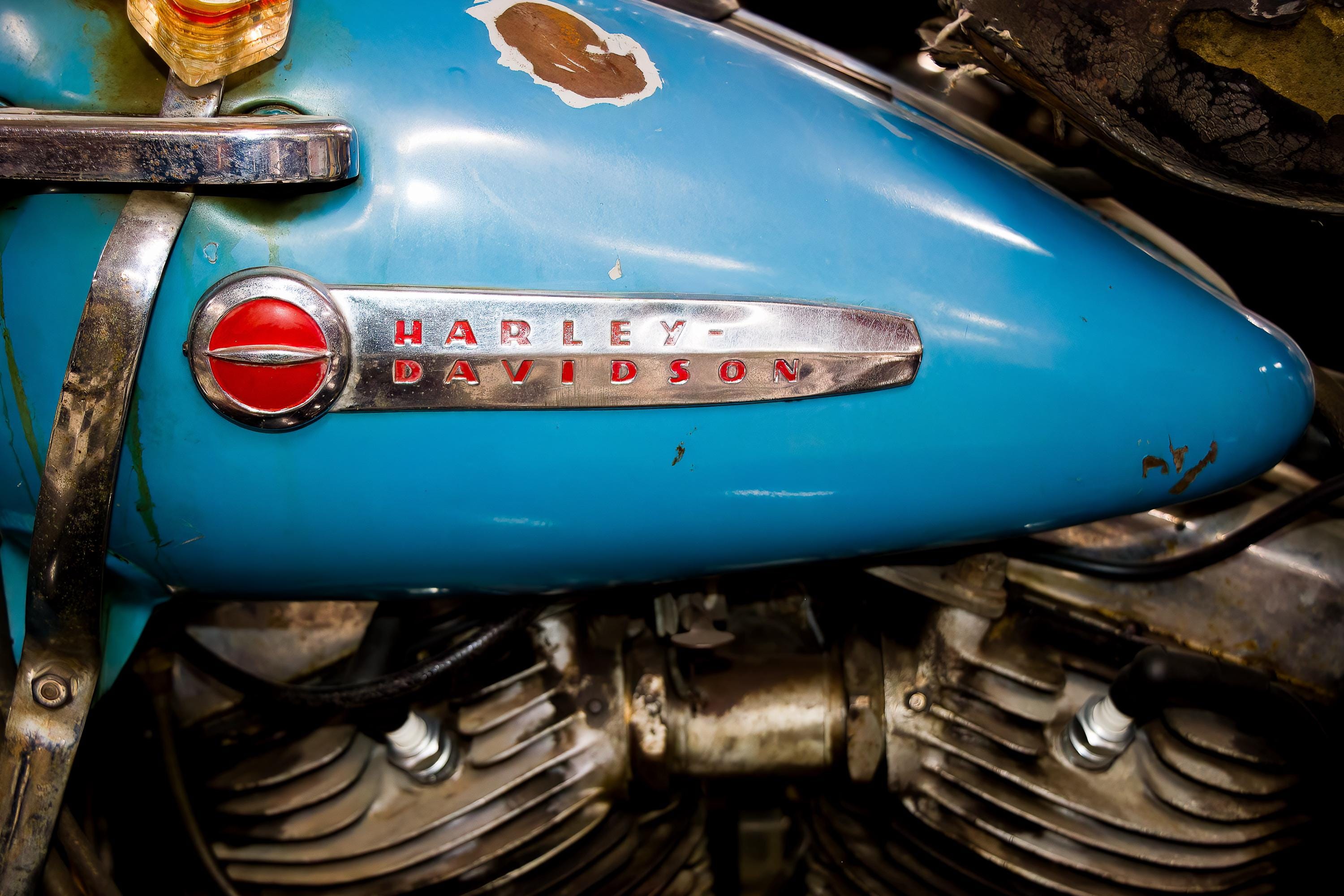 1948 Harley Panhead EL Motorcycle Print, Fine Art Unrestored Vintage ...