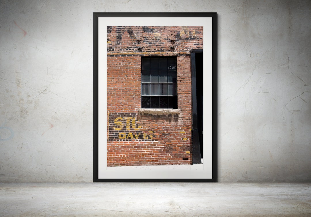 Historic Denver Lodo Building Weathered Brick Wall With Vintage ...