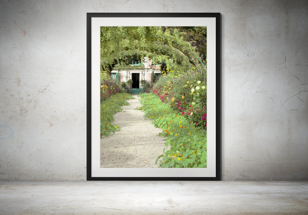 Monet’s Garden Giverny Print – French Country Pathway Photo, Color ...