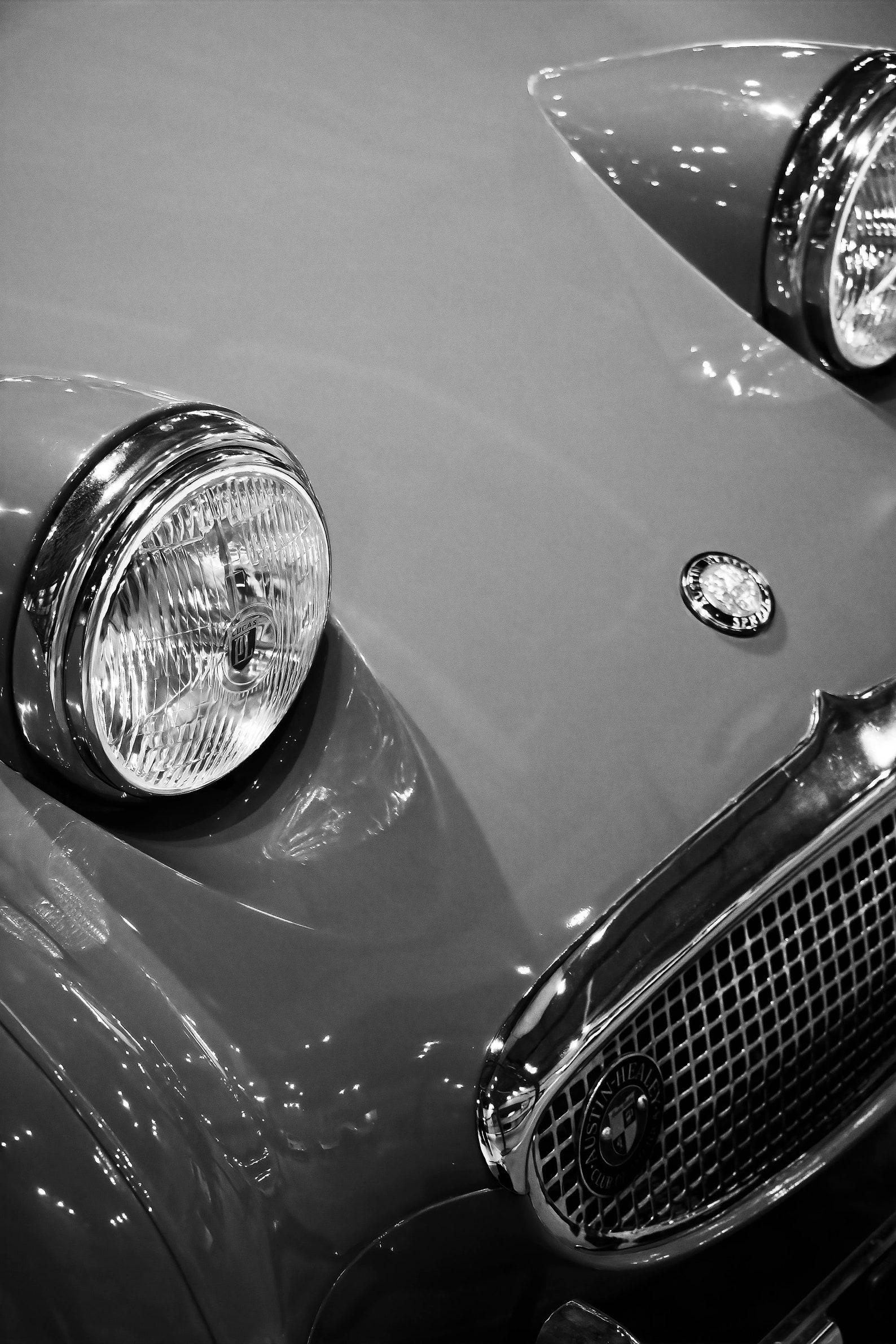 1960 Austin Healey Bugeye Sprite - Black and White Print, Classic ...