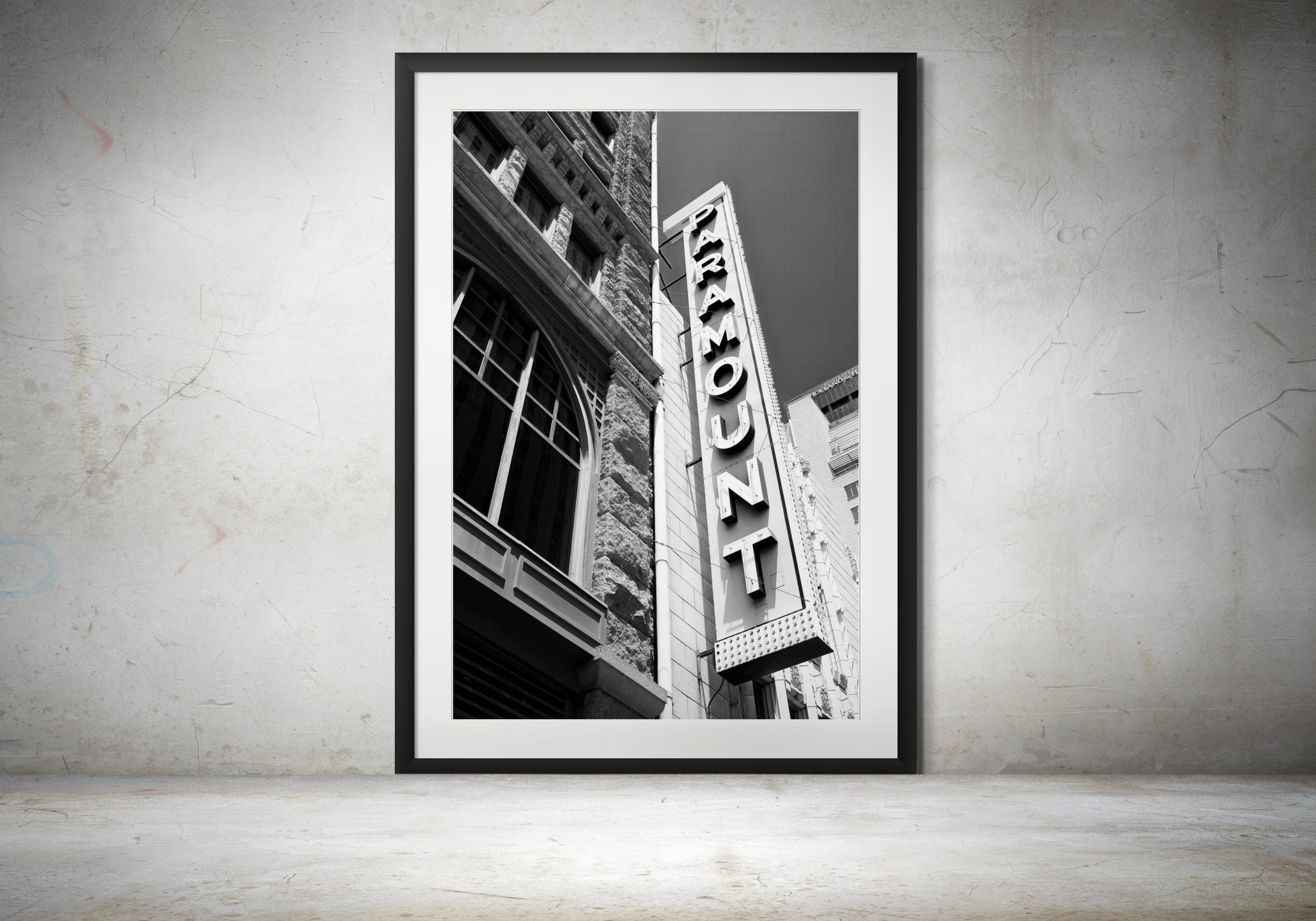 Historic Paramount Theater Sign Photography, Black and White Denver Art ...