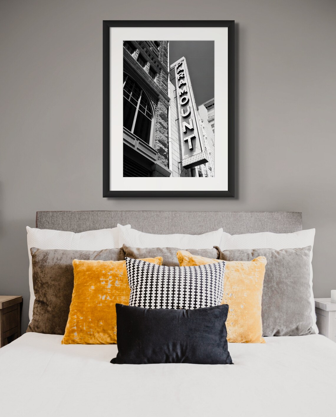 Historic Paramount Theater Sign Photography, Black and White Denver Art ...