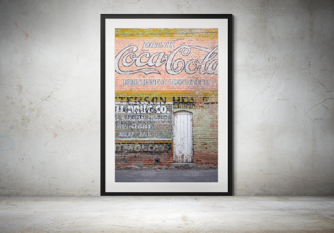 Vintage Coca-cola Ghost Sign Art, Rustic Americana Color Photography ...