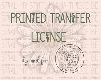 Sublimation Transfer License for the Selling of Printed Transfers ...