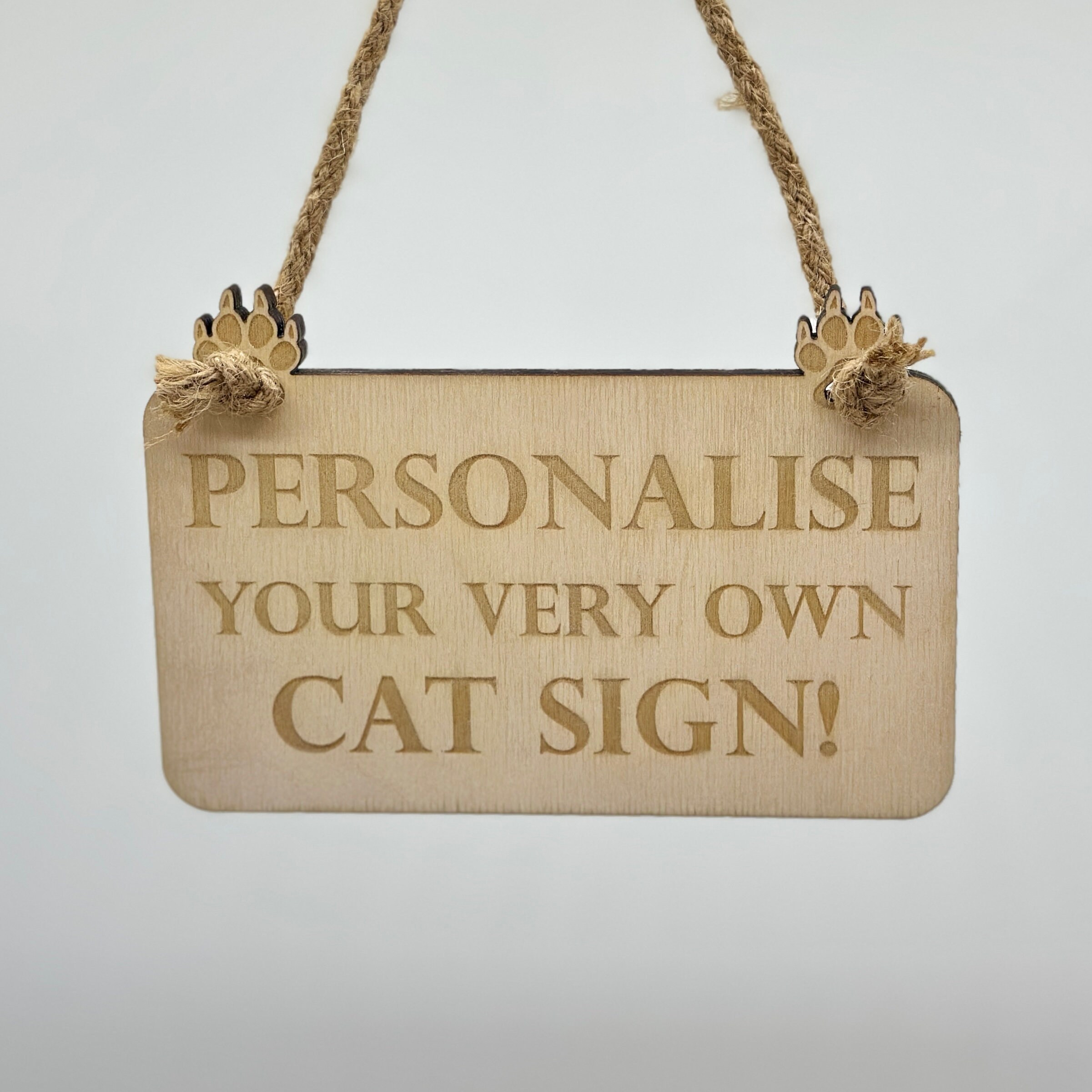 The Cat Has Been Fed / the Cats Have Been Fed Engraved Wooden Sign ...