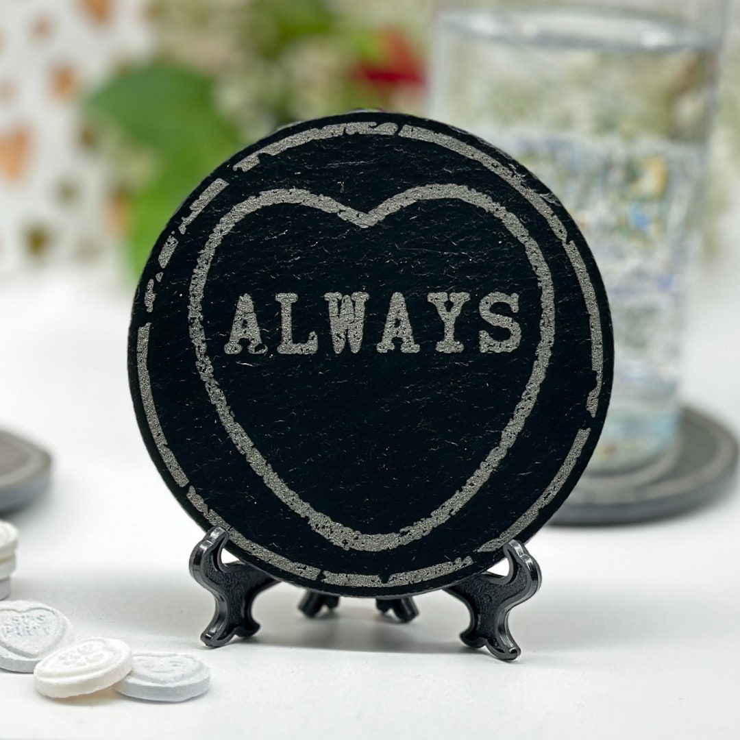 A Classic ALWAYS Love Heart Slate Coaster, the Perfect Gift for Him or ...