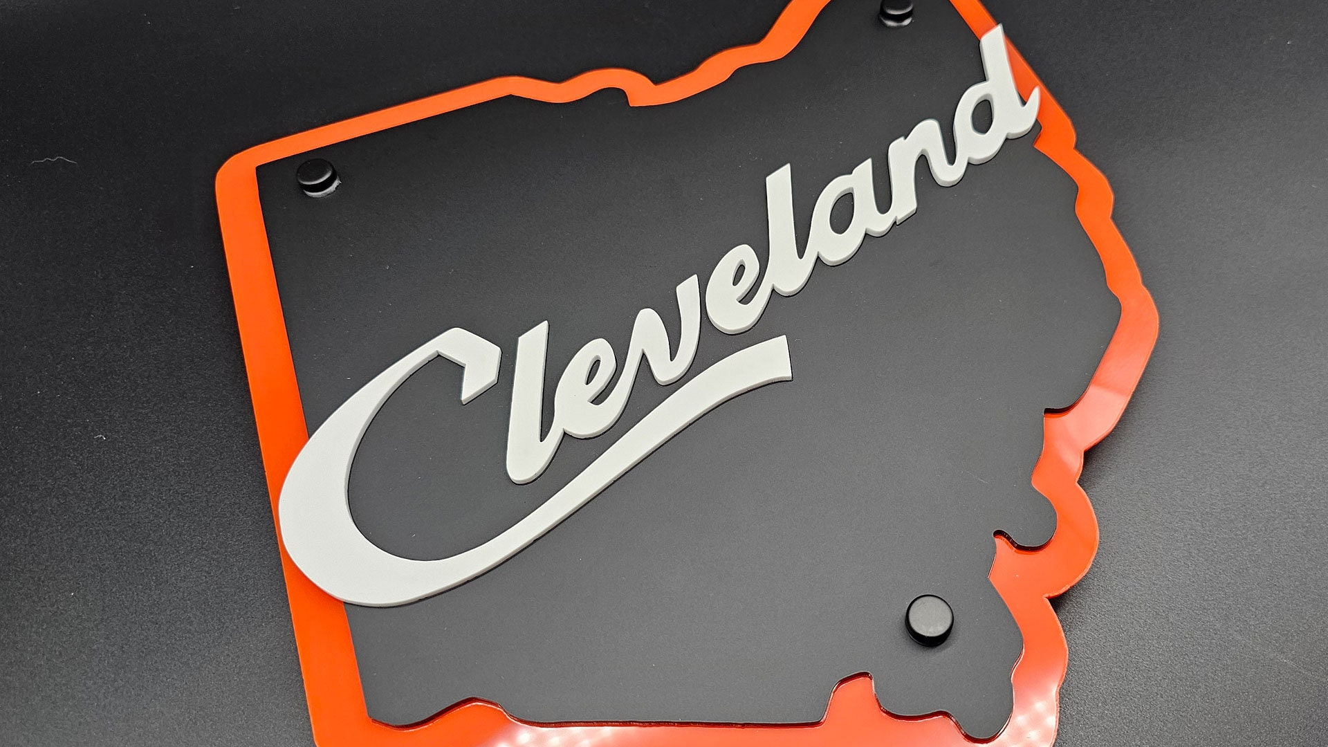 Cleveland Script Ohio Wall Sign Cleveland Script Sign, Cleveland Sign ...