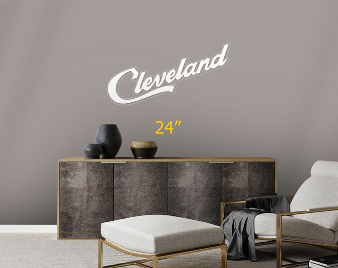 Cleveland Sign Desk Topper Script Cleveland Sign Multiple Sizes ...