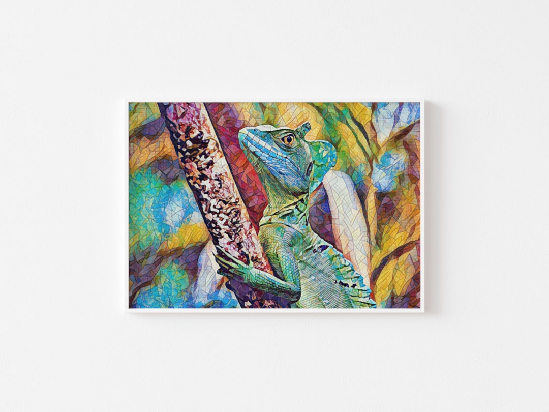 Basilisk Mosaic Art Digital Download Lizard That Walks on - Etsy