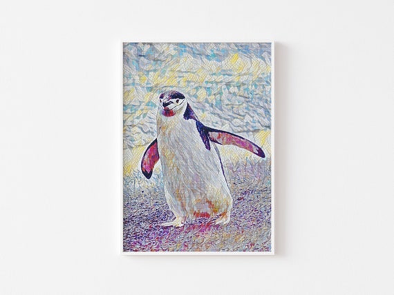 Penguin Mosaic Art Digital Download Penguin Nursery Wall - Etsy