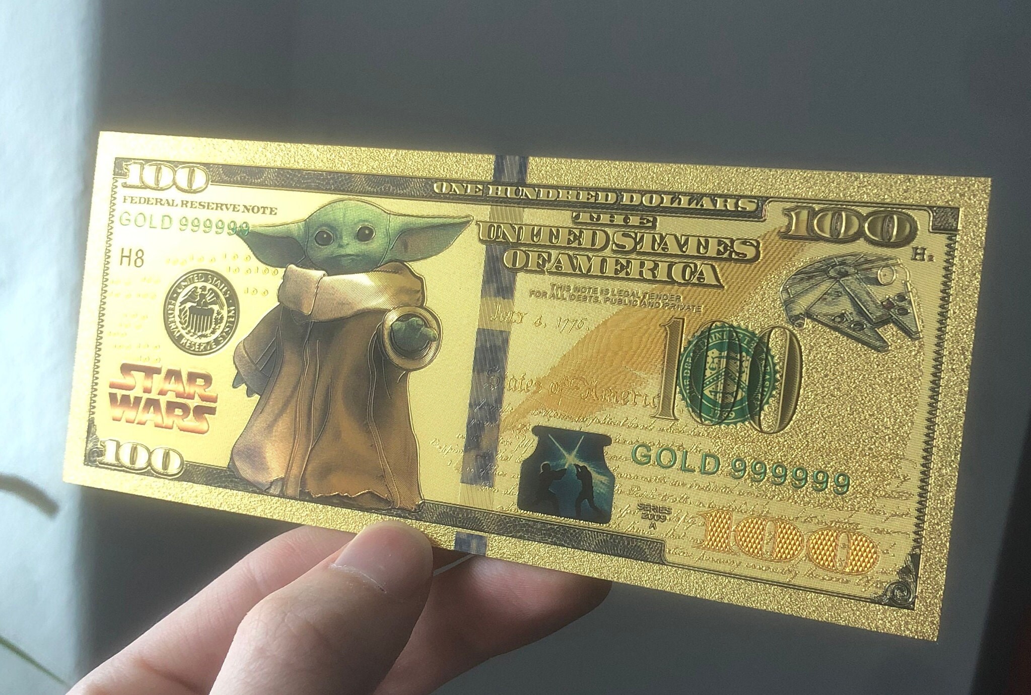 Star Wars Darth Vader 100 Dollar Geldschein vergoldet - Etsy Schweiz