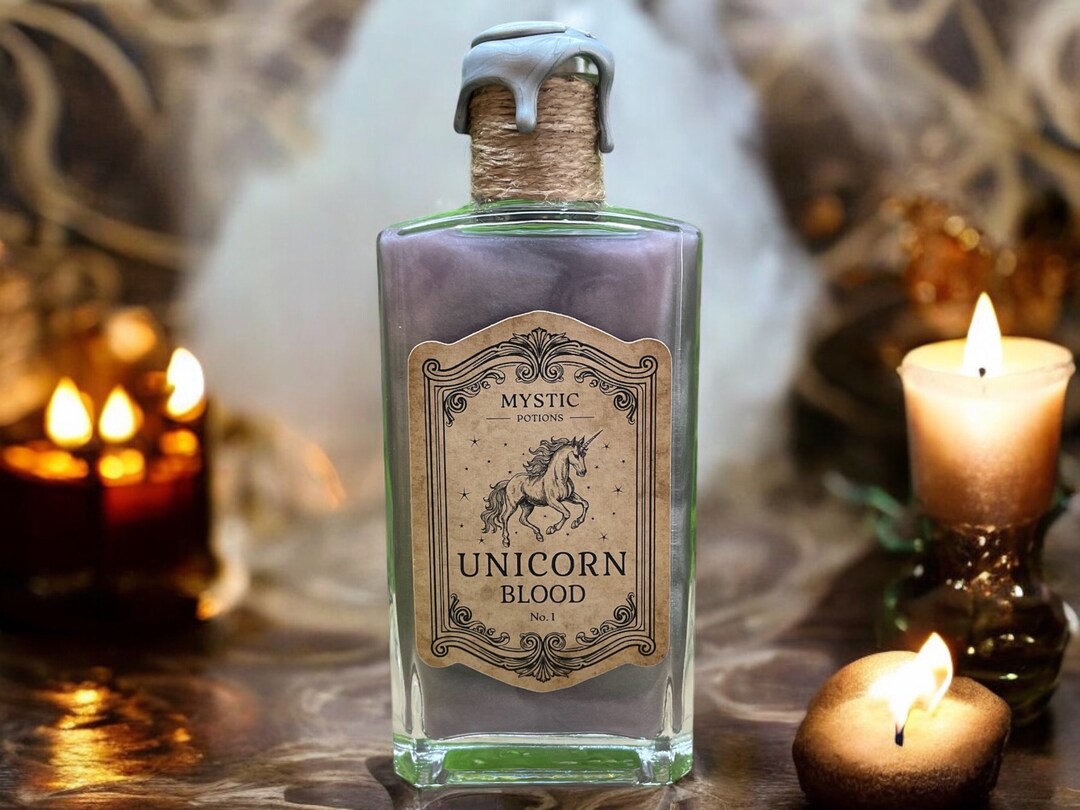 Unicorn Blood, Dnd, LARP, Unicorn, Potion, Handmade, Alchemy, Magic, Wizard, Witch, Decoration ...