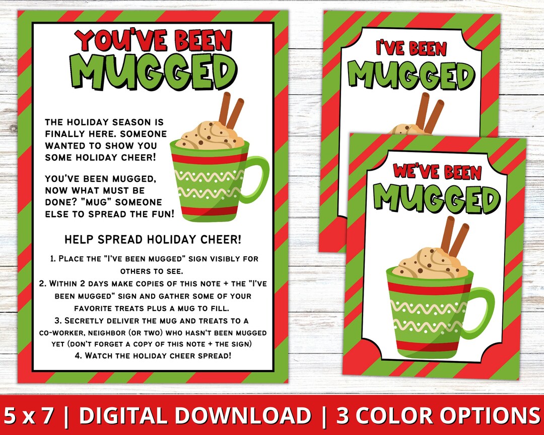 You've Been Mugged Holiday Game, I've Been Mugged Christmas Game ...