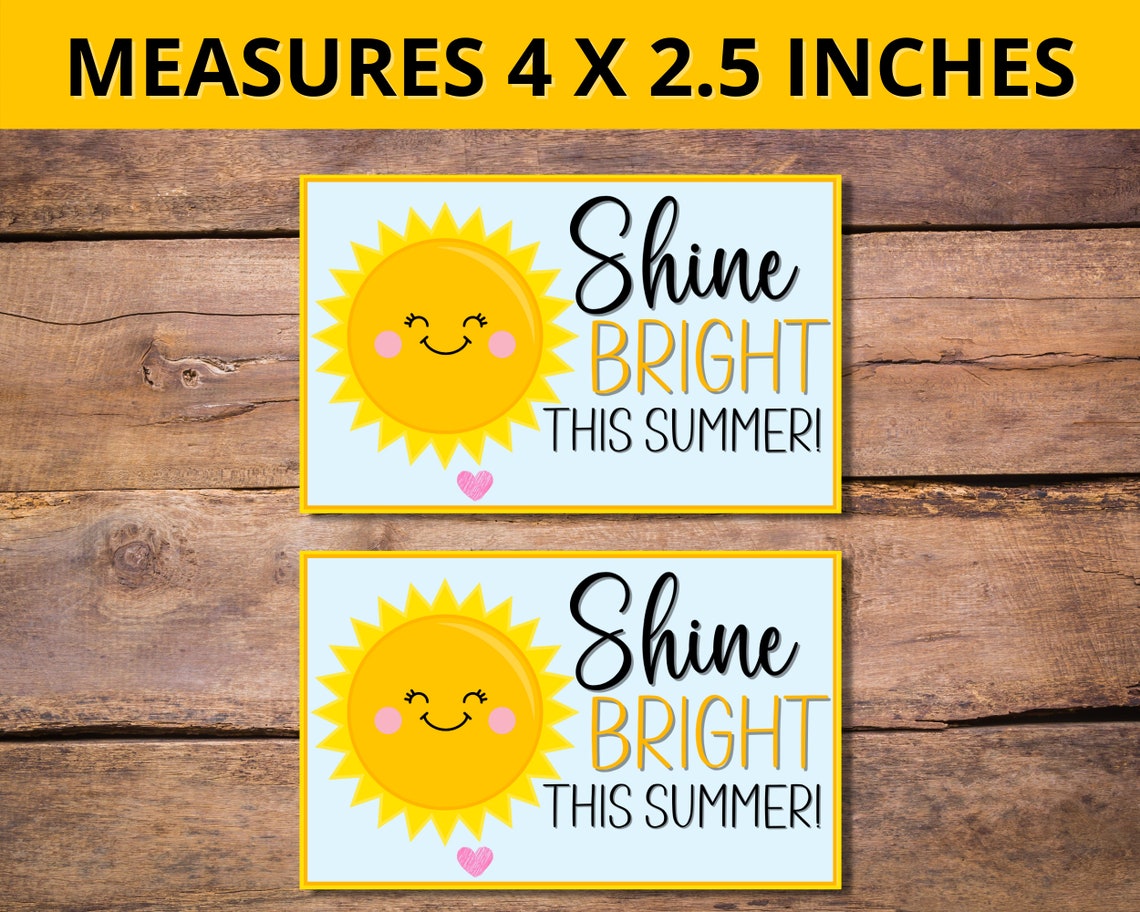 End of the Year Gift Tag for Students and Teachers Editable - Etsy