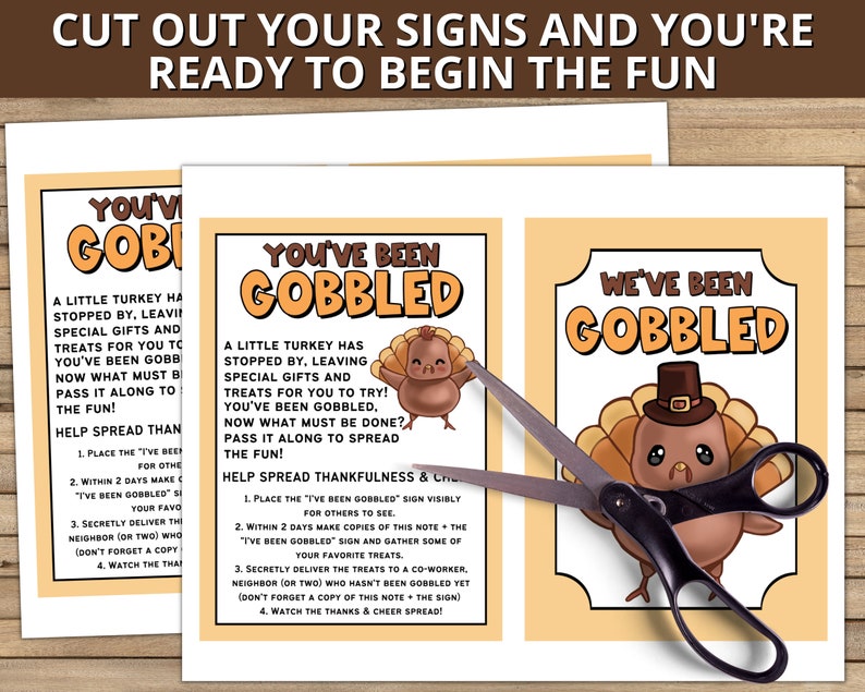 You've Been Gobbled Thanksgiving Activity, I've Been Gobbled ...