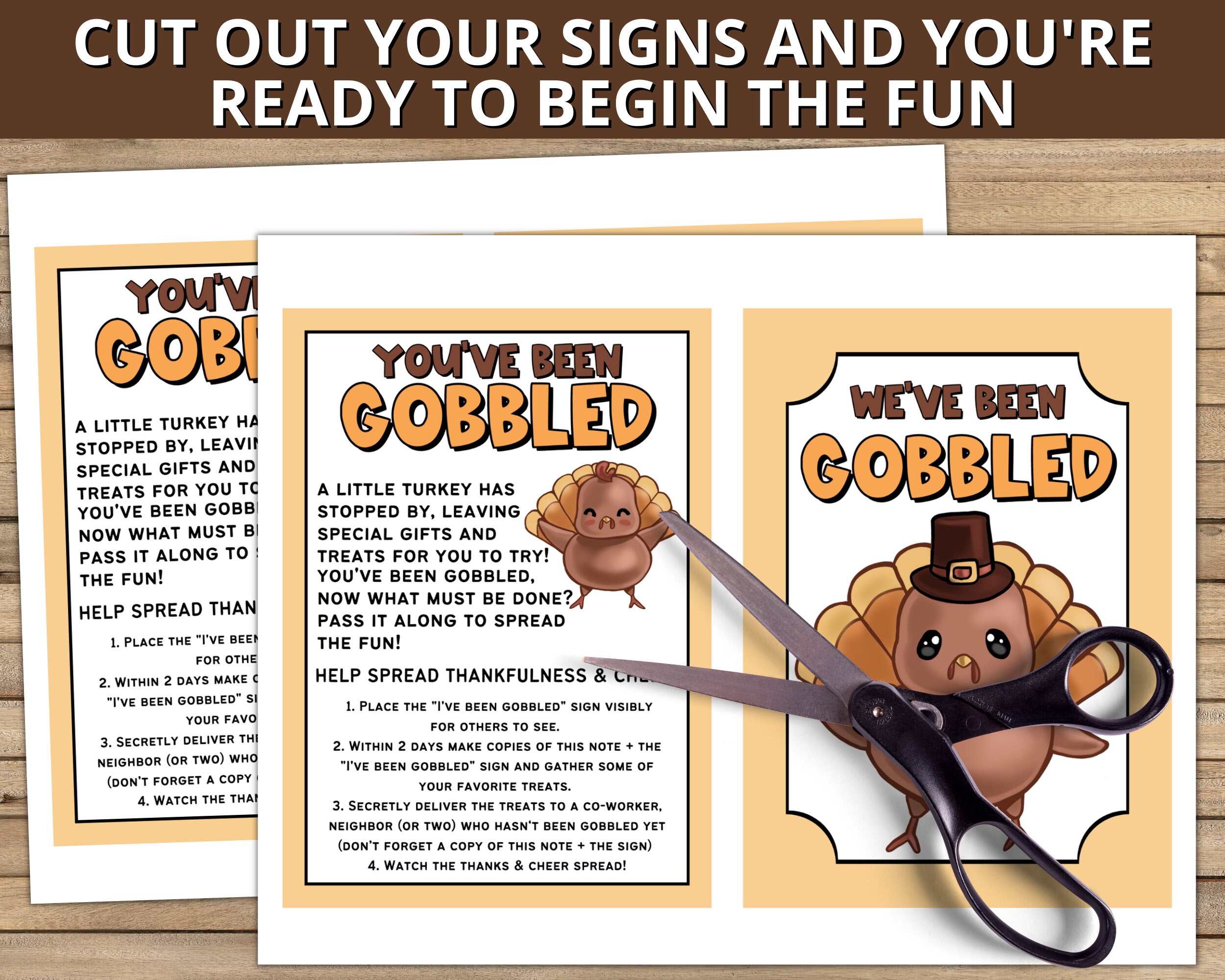 You've Been Gobbled Thanksgiving Activity, I've Been Gobbled ...