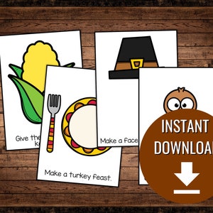 Thanksgiving Play Dough Mats, Printable Play Dough Mats, Thanksgiving ...