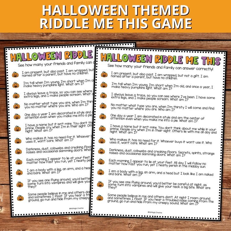 Riddle Me This Halloween - Etsy