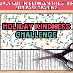 Holiday Kindness Challenge, Kindness Tear off Flyer, Acts of Kindness ...